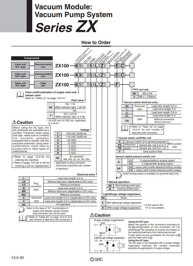 Vacuum Pump System SMC : ZX100-K15LZ-F , ZX100-K15LZ-EC , ZX100-K35MZ-EC - Cao Đạt TAE Co.,LTD